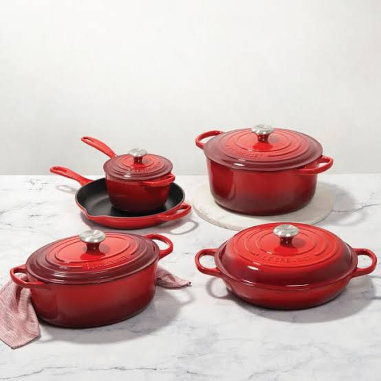 9-Piece Cast Iron Enamel Cookware Set – Premium Quality – Busamin